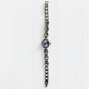 Fondini | Accessories | Fondini Blue Gemstone Silver Tone Quartz Analog ...